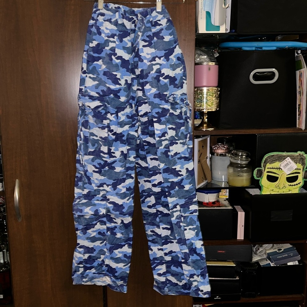 Fashion Nova Blue Cargo Army Pants - Gem